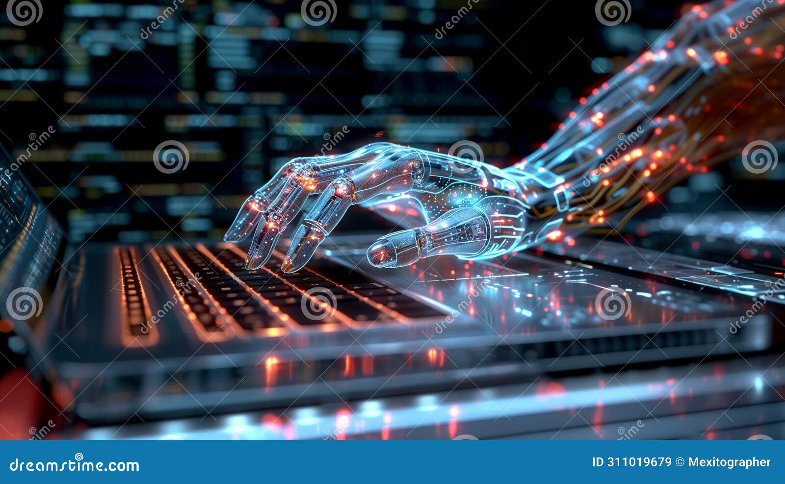 Artificial Intelligence AI Robot Hand Information Technology Business ...