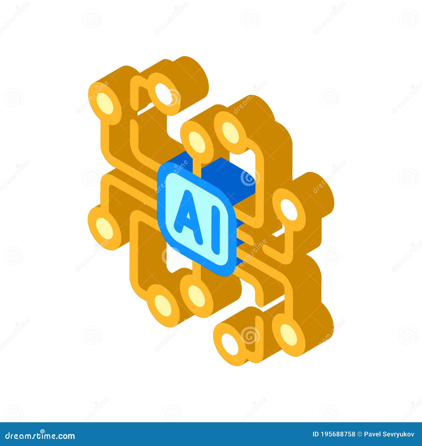 Artificial Intelligence Ai Scheme Isometric Icon Vector Illustration ... Artificial Intelligence Ai Scheme Isometric Icon Vector Illustration ...