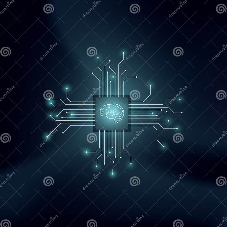 Inteligență Artificială Sau Concept De Vector Al Inteligenței ...