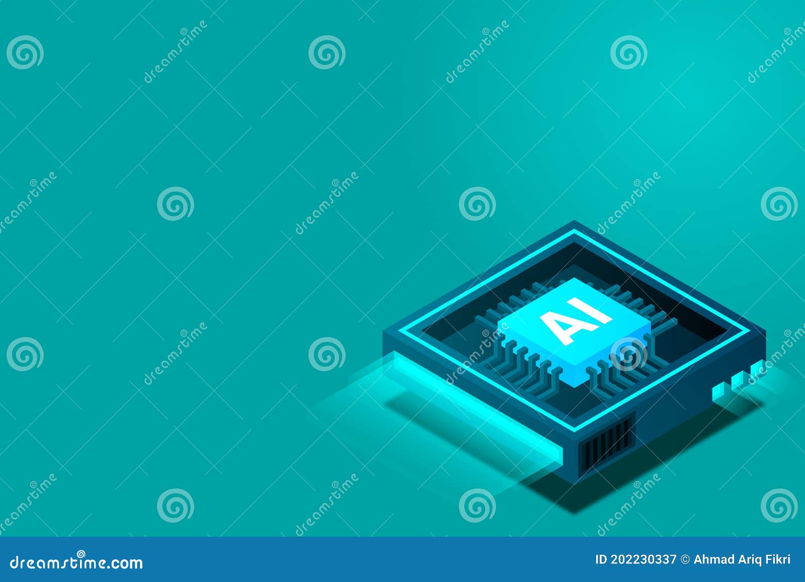 Artificial Intelligence, AI Web Banner, Isometric Cloud Computing Concept, Data Mining ...