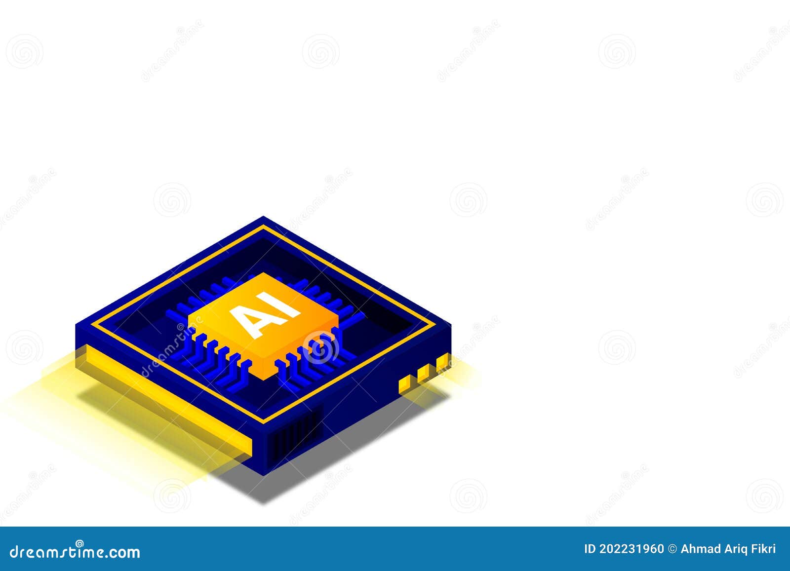 Artificial Intelligence, AI Web Banner, Isometric Cloud Computing Concept, Data Mining ...