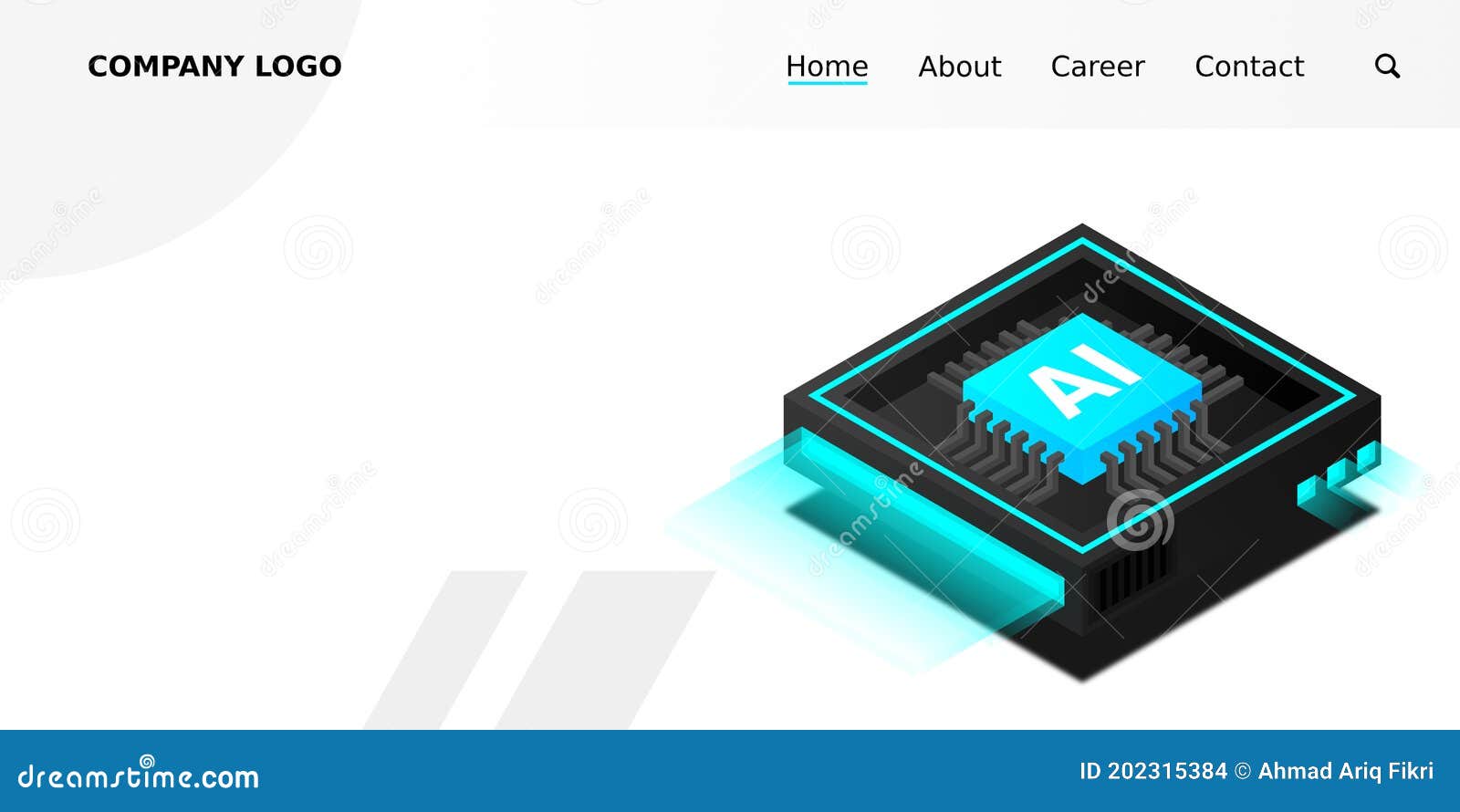Artificial Intelligence, AI Web Banner, Isometric Cloud Computing Concept, Data Mining ...