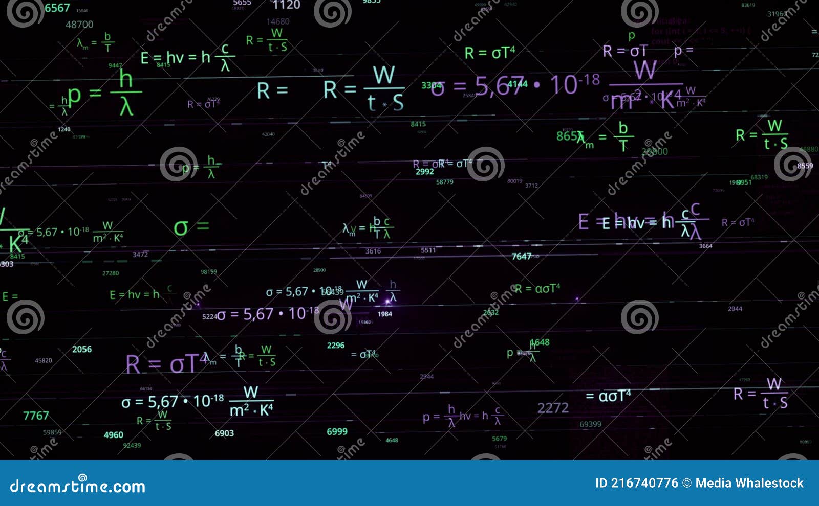 Artificial Intelligence AI Writing Abstract Math and Physics Formulas ...