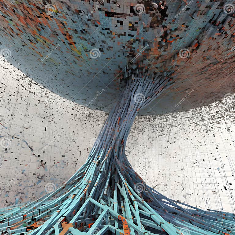 An Artificial Intelligence Algorithm Analyzing And Interp Four Created With Generative Ai Stock