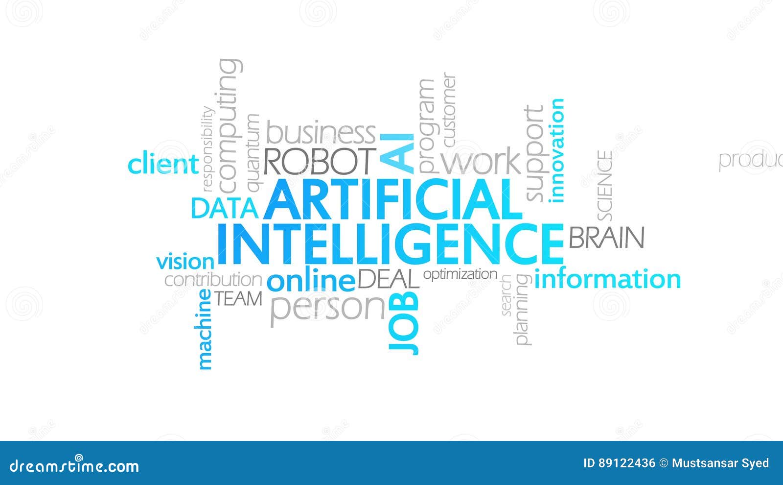 Artificial Intelligence, Animated Typography Stock Footage - Video of ...