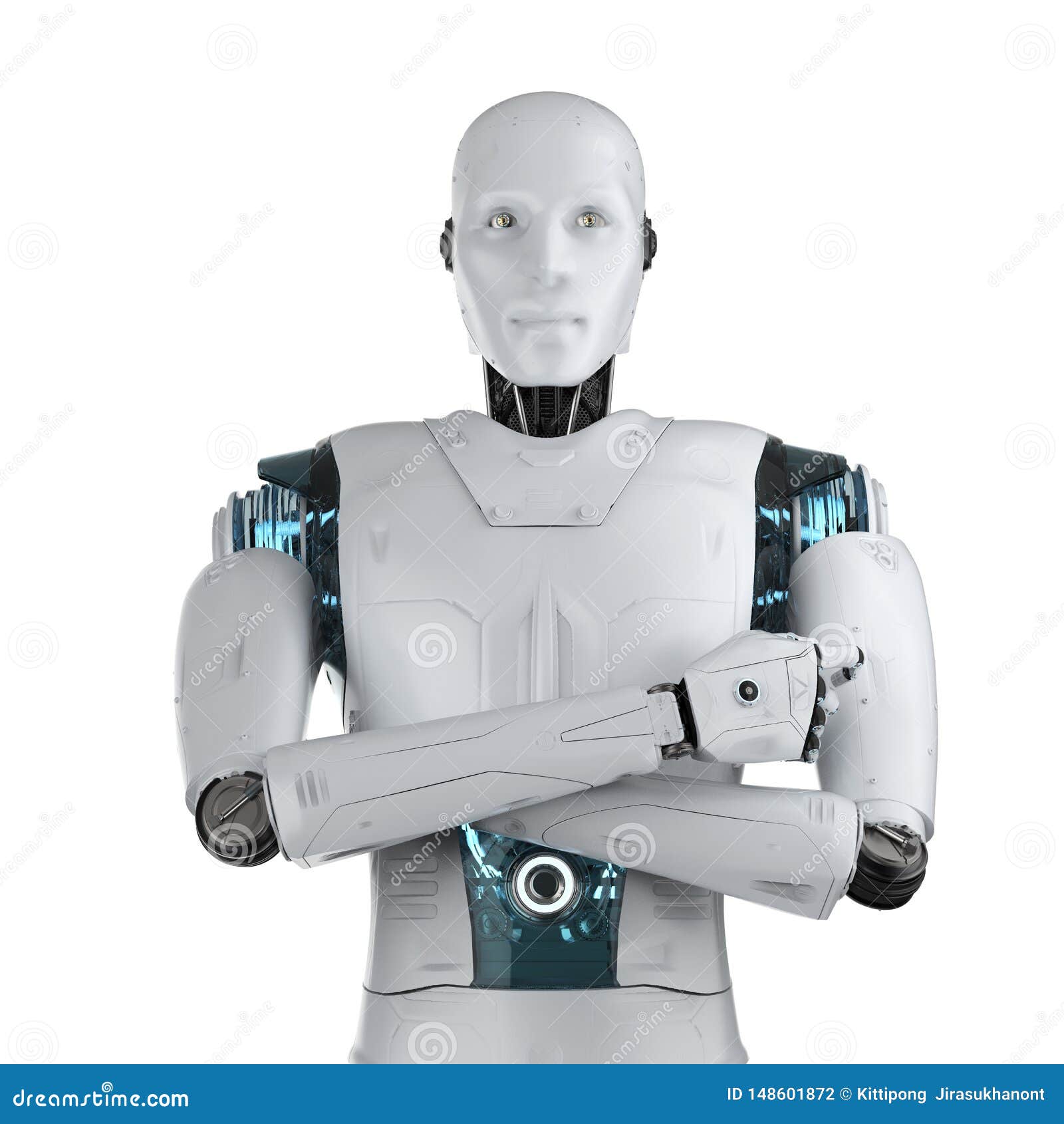 Artificial Intelligence Arm Crossed Stock Illustration - Illustration ...