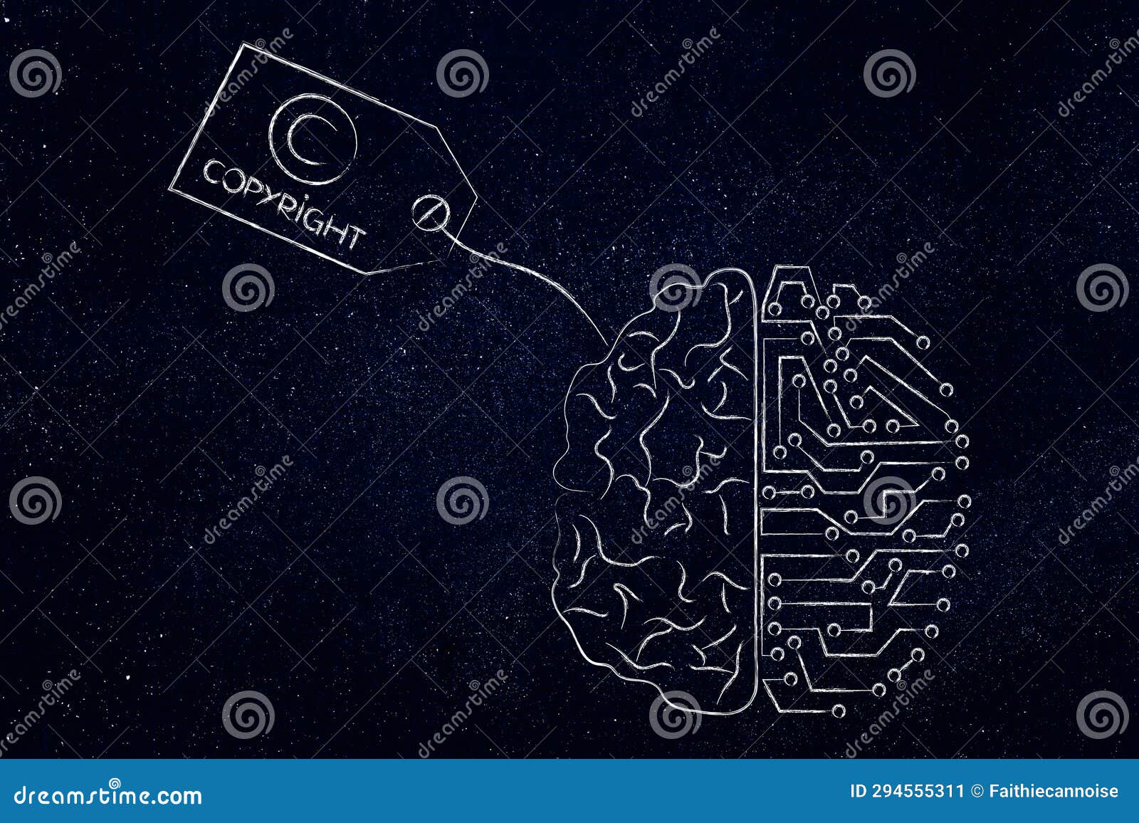 Artificial Intelligence and Authorship, Half Human Brain with Copyright ...