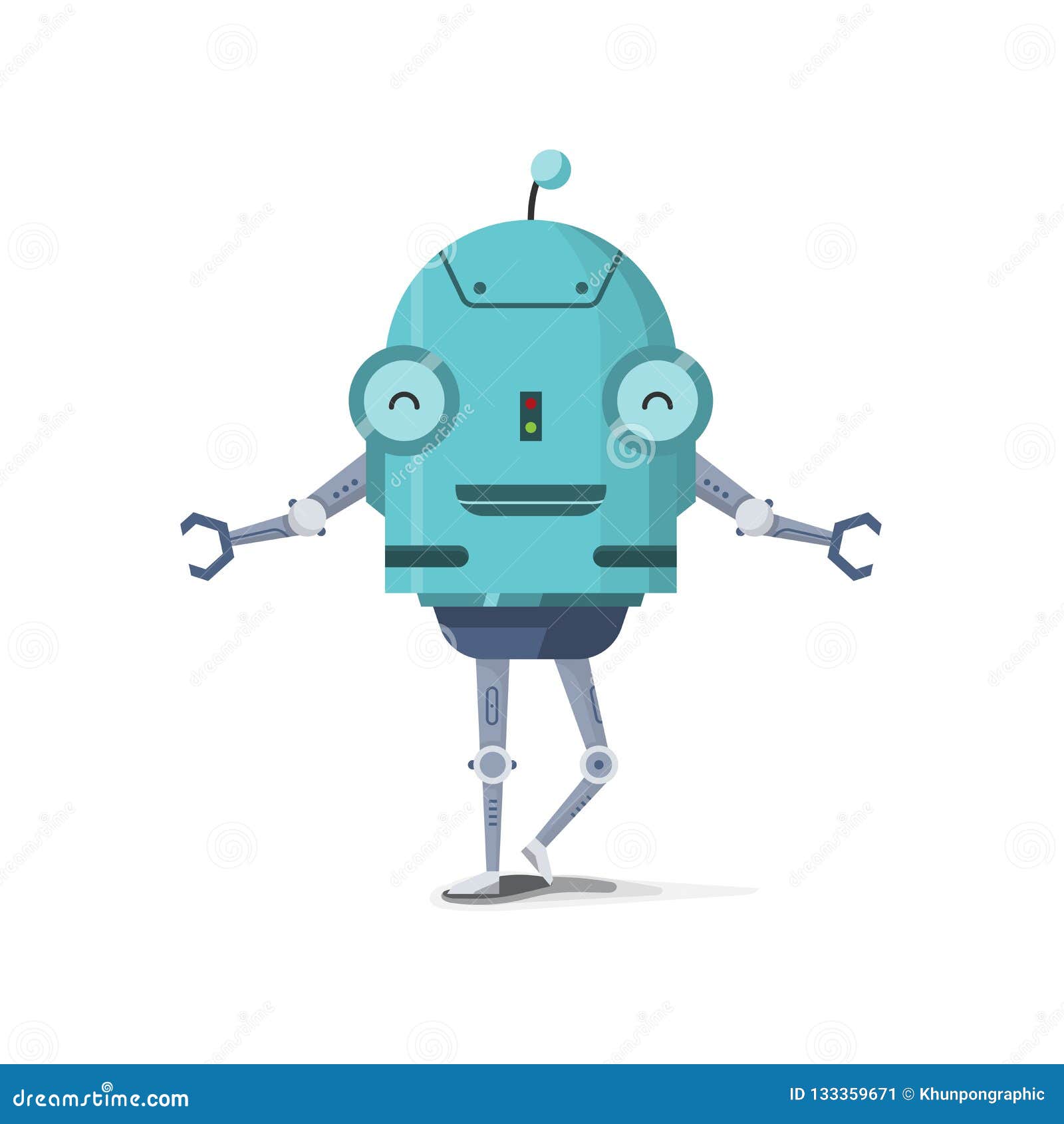 Artificial Intelligence, Automation Robot Concept, Vector Character ...