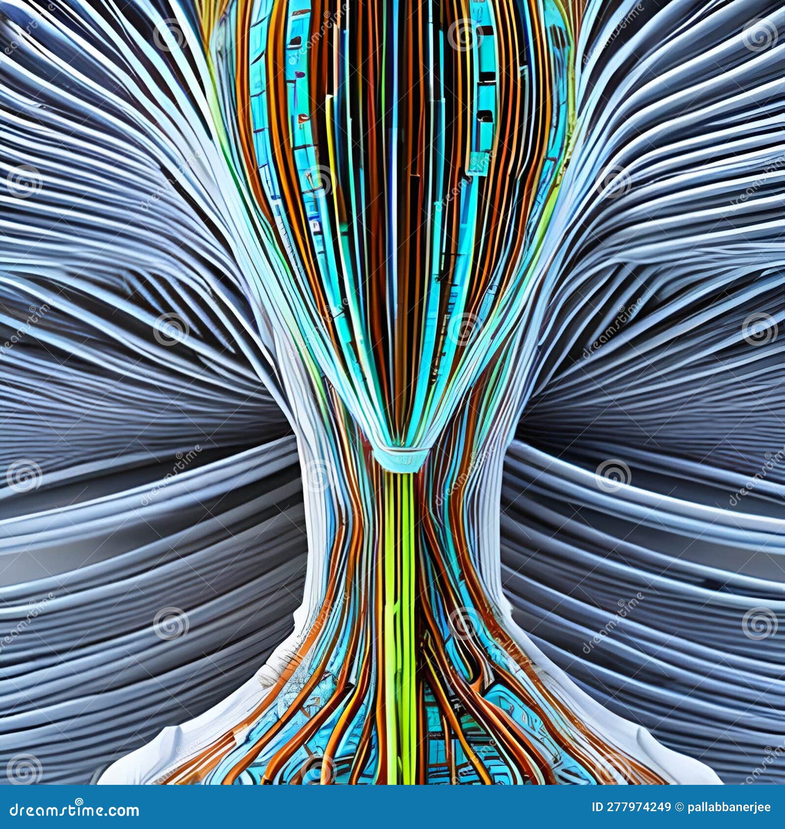 Artificial Intelligence Background, Abstract Art, Cyborg Face, Portrait ...