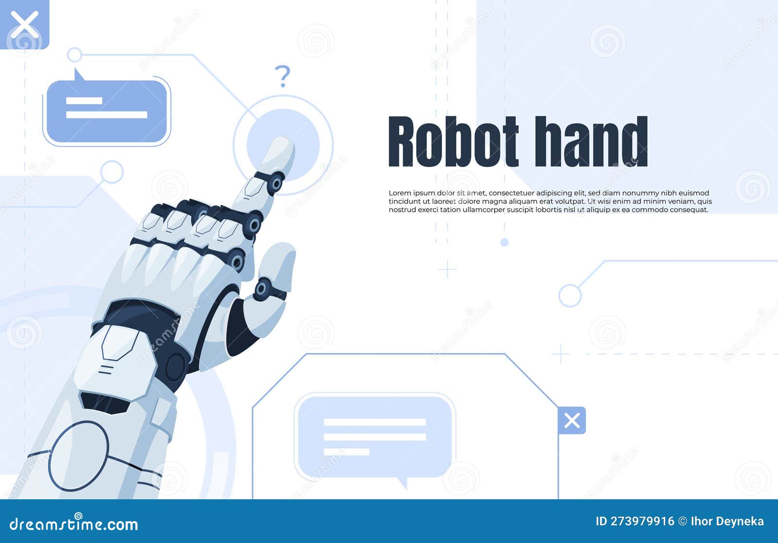 Artificial Intelligence Banner. Anatomical Bionic Robotic Hands ... Artificial Intelligence Banner. Anatomical Bionic Robotic Hands ...