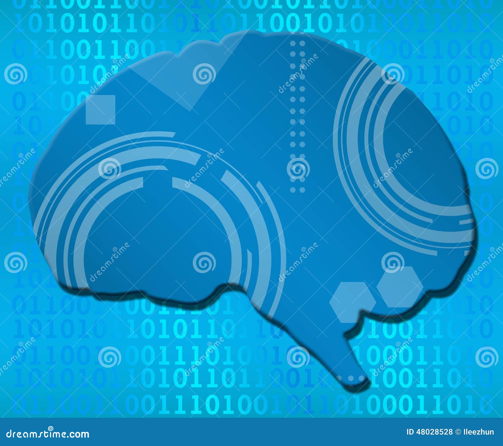 Artificial Intelligence Binary Brain Square Stock Illustration ... Artificial Intelligence Binary Brain Square Stock Illustration ...