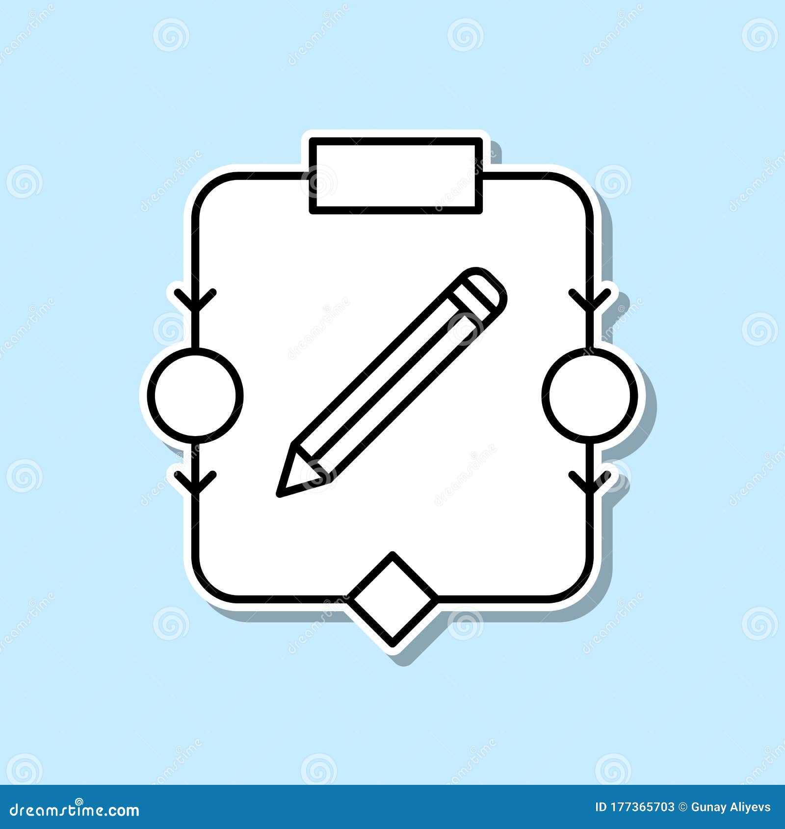 Artificial Intelligence Bot Sticker Icon. Simple Thin Line, Outline ...