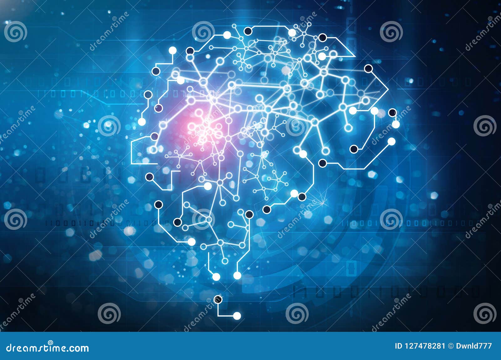 Artificial Intelligence Brain Stock Image - Image of science, digital ...