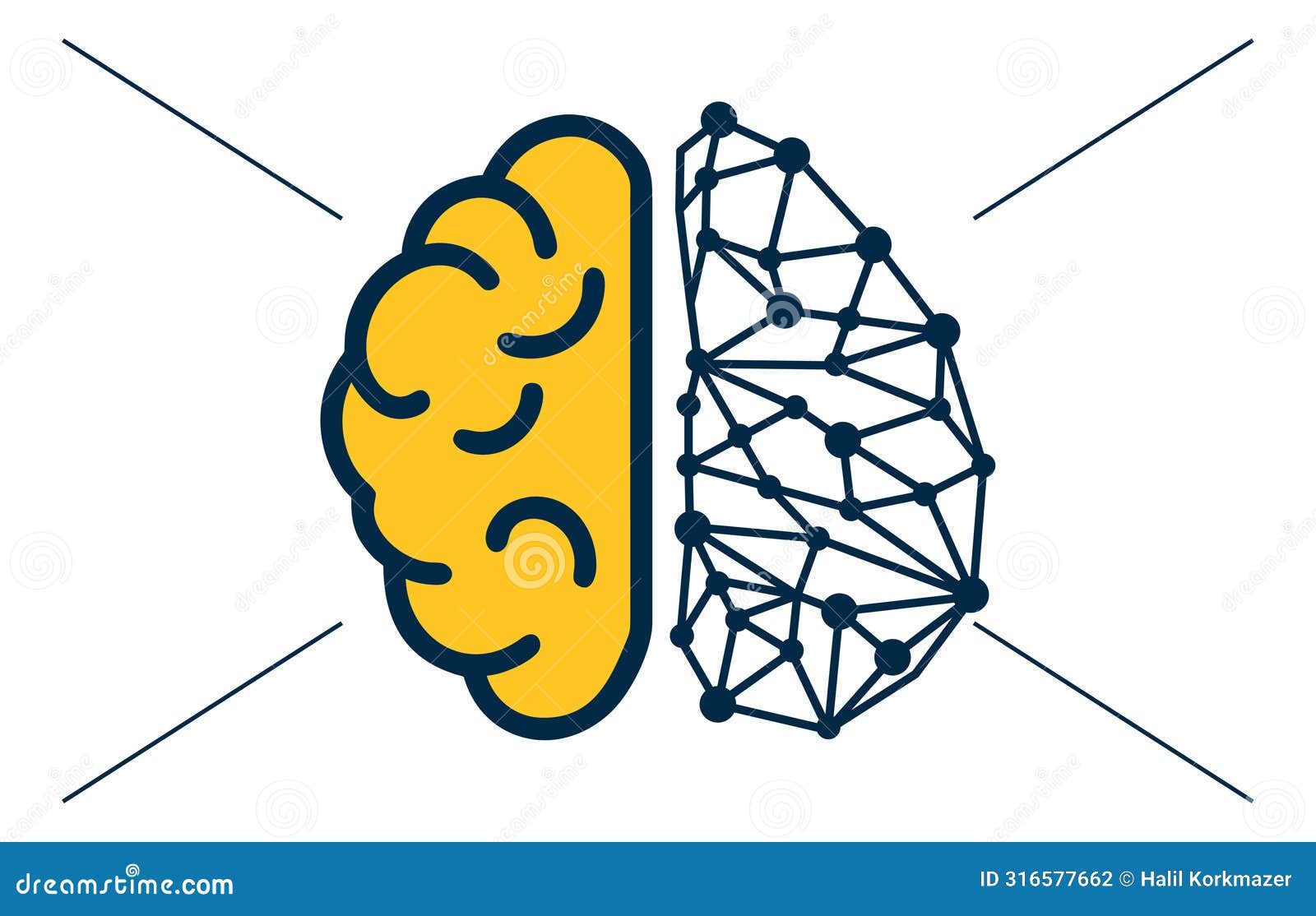 Artificial Intelligence Brain Logo Design Stock Illustration ...