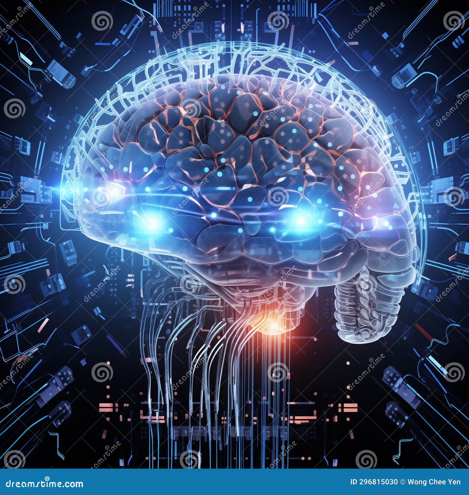 Artificial Intelligence Brain Connection Technology Thinking Stock ...