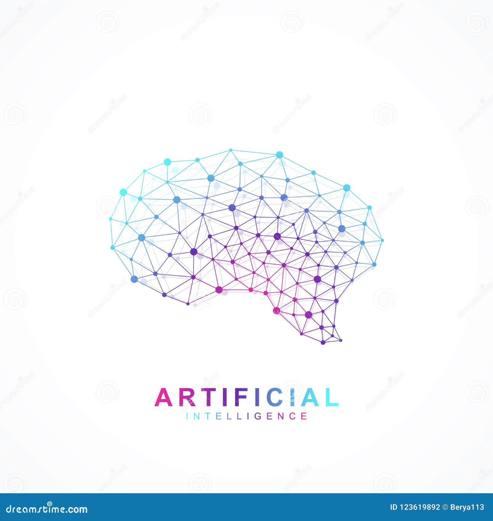 Artificial Intelligence Brain Logo Concept. Creative Idea Concept ...