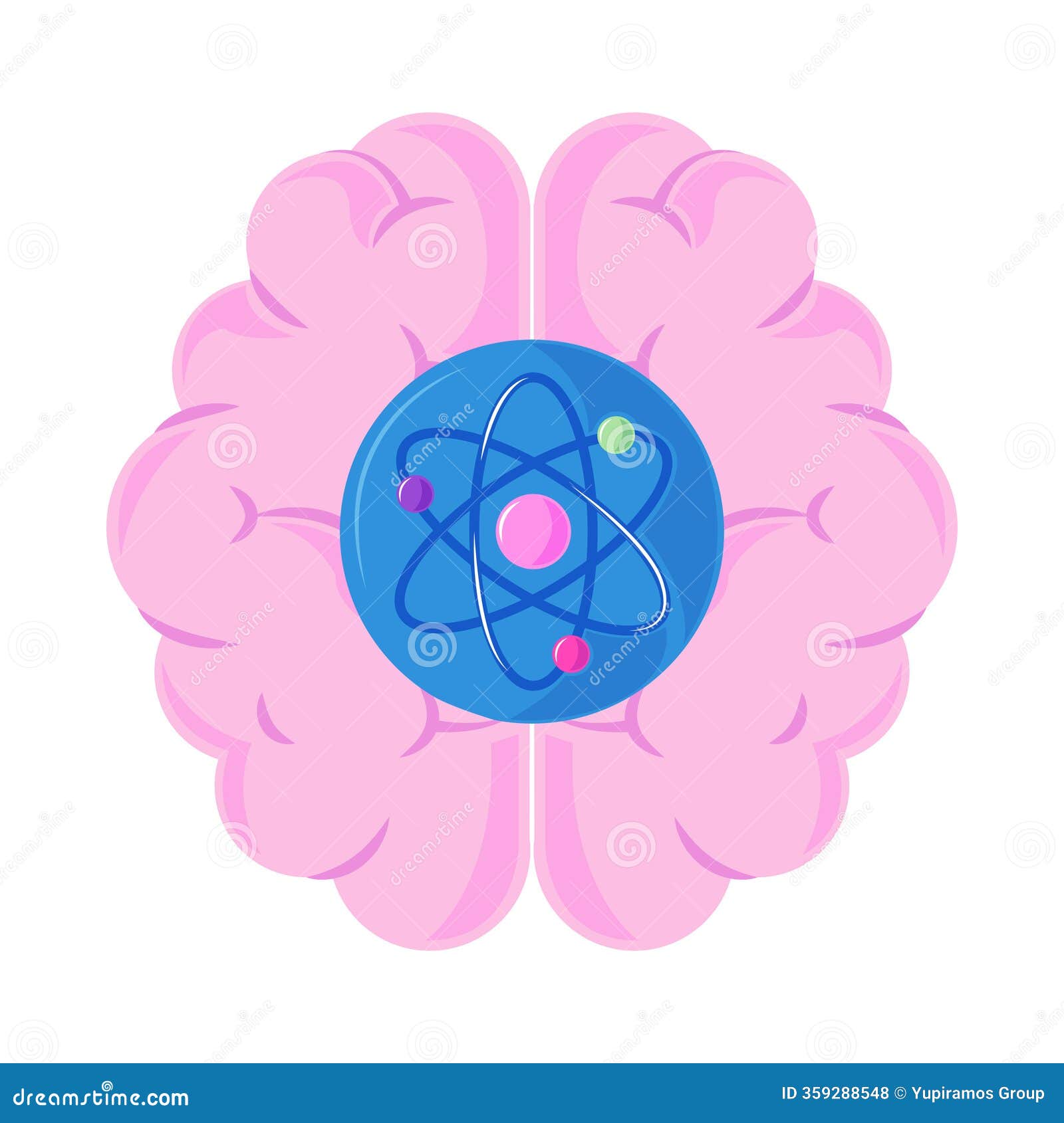 Artificial Intelligence Brain Quantum Computing Stock Illustration ...