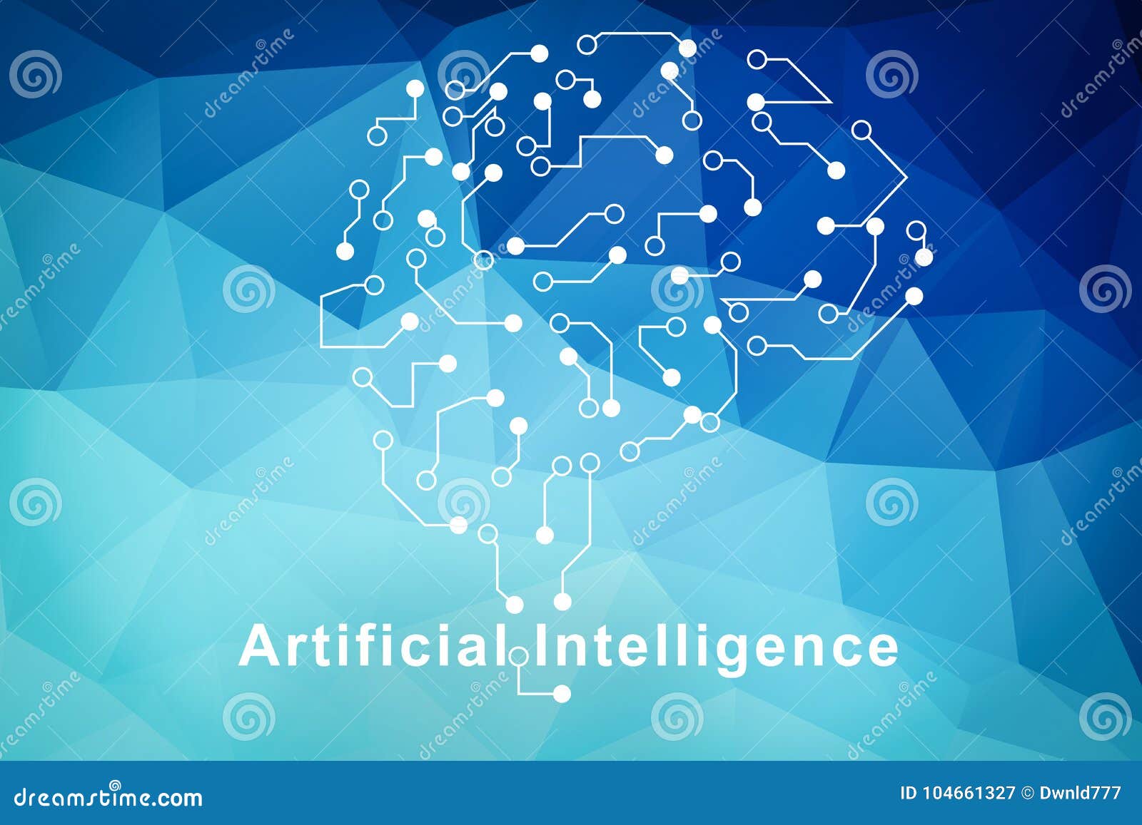 Artificial Intelligence Brain Symbol Stock Illustration - Illustration ...