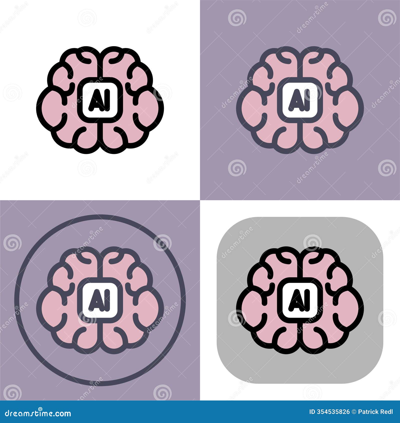Artificial Intelligence Brain Symbol - Artificial Intelligence Icon ...