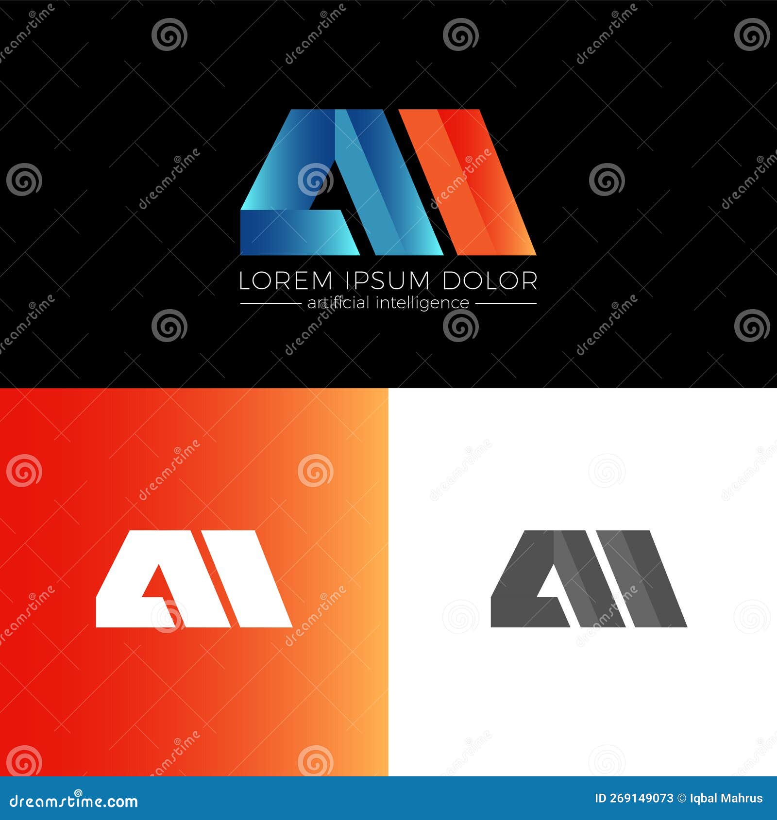 Artificial Intelligence Brand Identity Logo Stock Illustration ... Artificial Intelligence Brand Identity Logo Stock Illustration ...