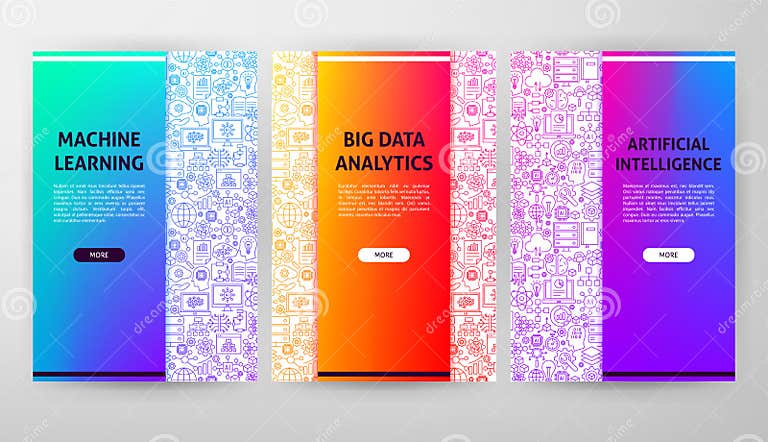 Artificial Intelligence Brochure Web Design Stock Vector - Illustration ...