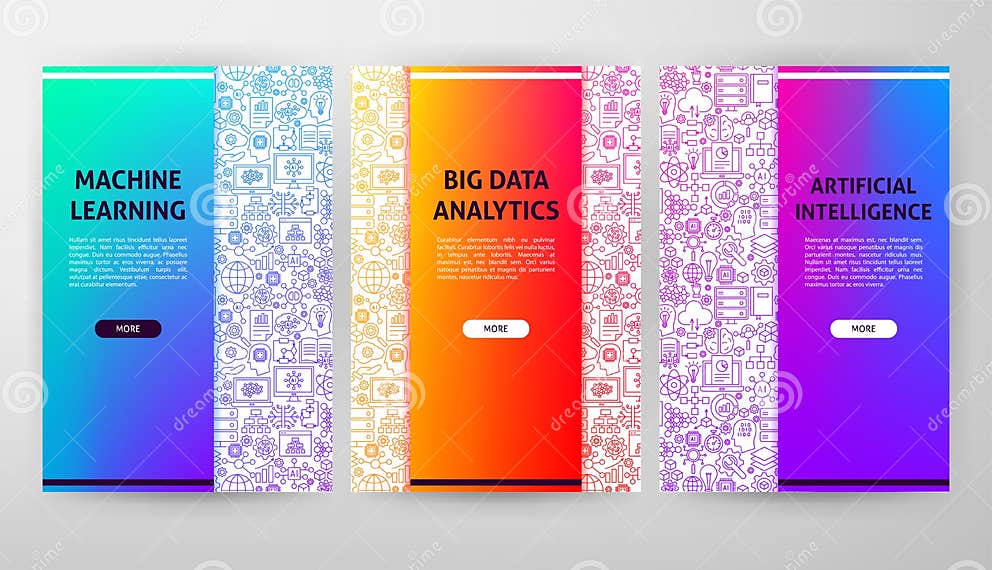 Artificial Intelligence Brochure Web Design Stock Vector - Illustration ...