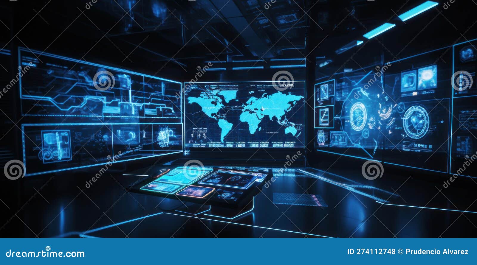 Artificial Intelligence Center Stock Illustration - Illustration of ...