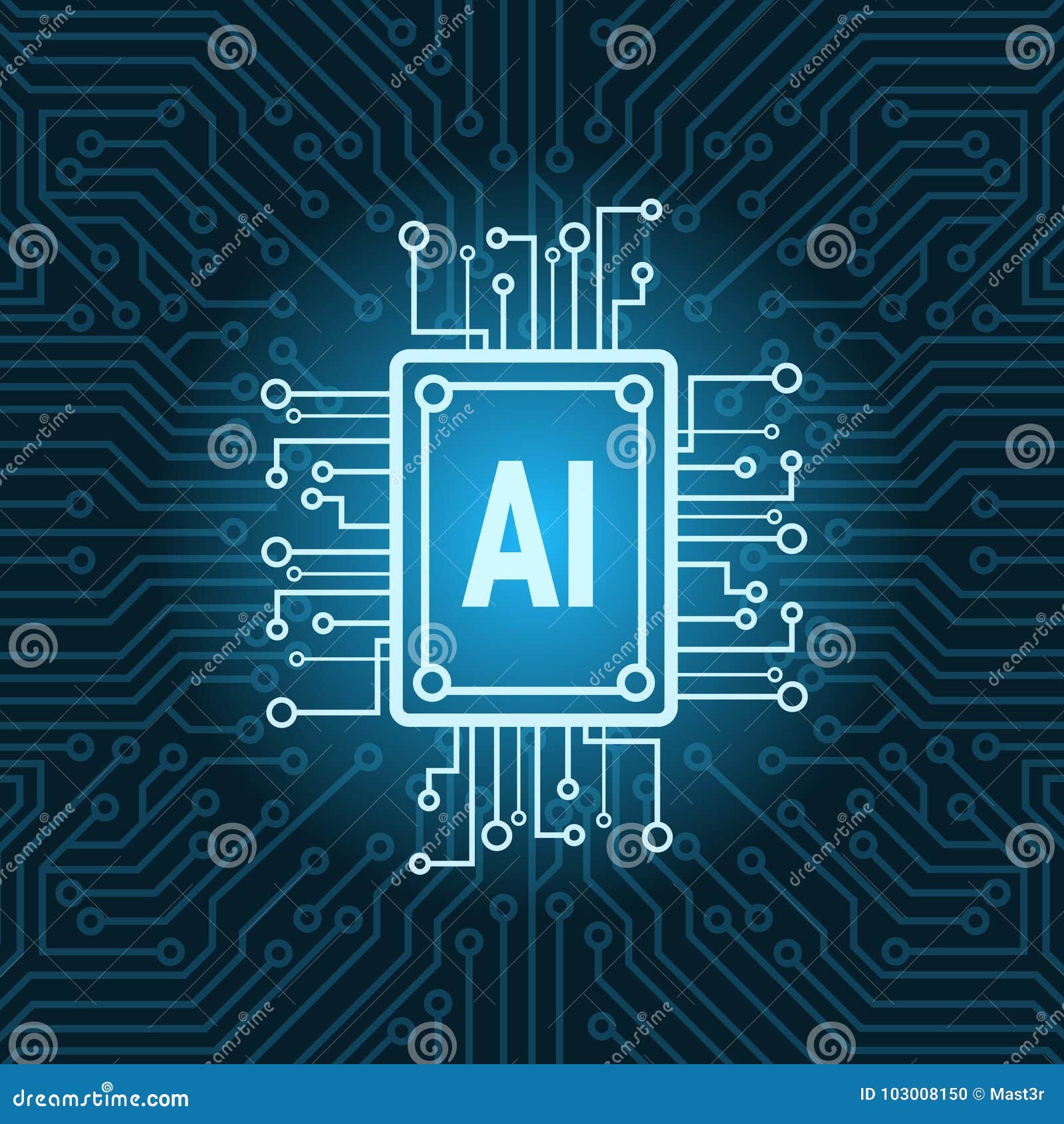 Artificial Intelligence Chip on Circuit Motherboard Background Modern ... Artificial Intelligence Chip on Circuit Motherboard Background Modern ...