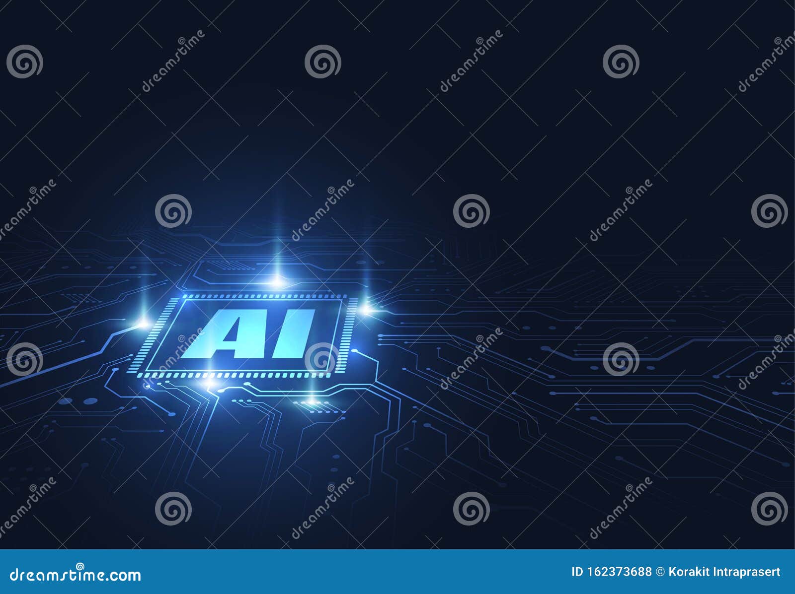 AI Chipset, Artificial Intelligence Icon Vector Illustration ...