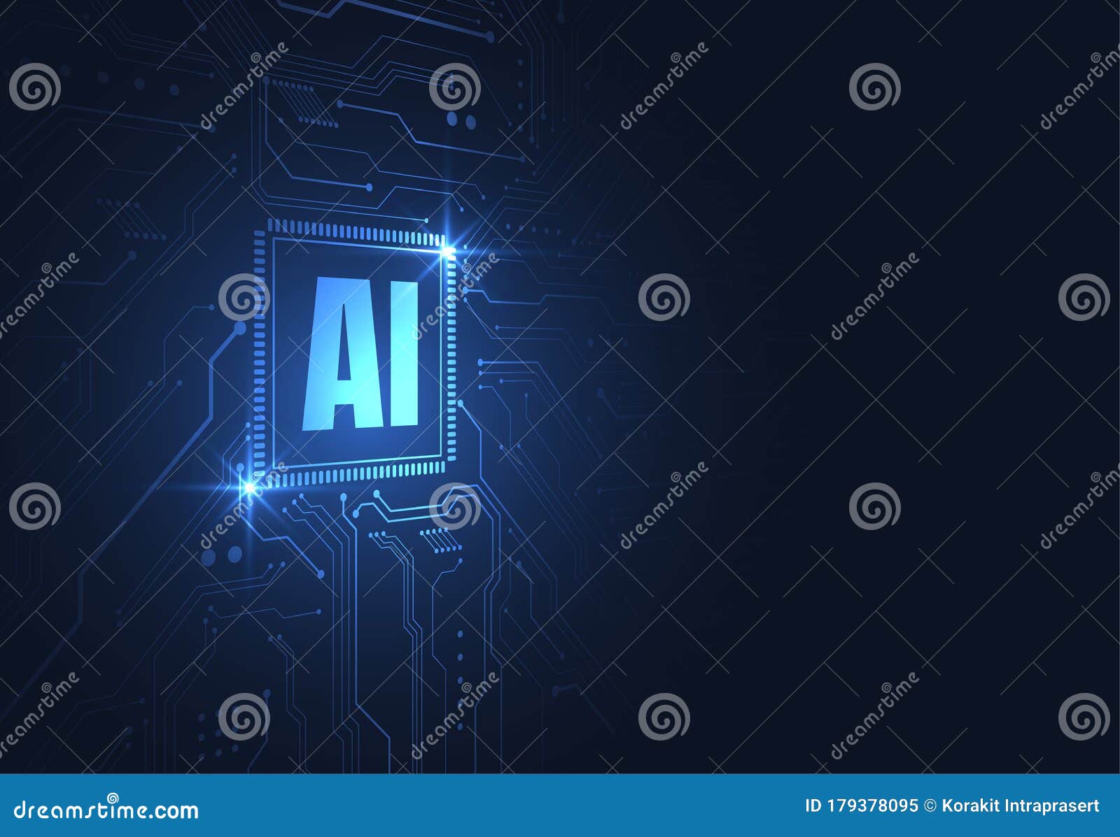 AI Chipset, Artificial Intelligence Icon Vector Illustration ...