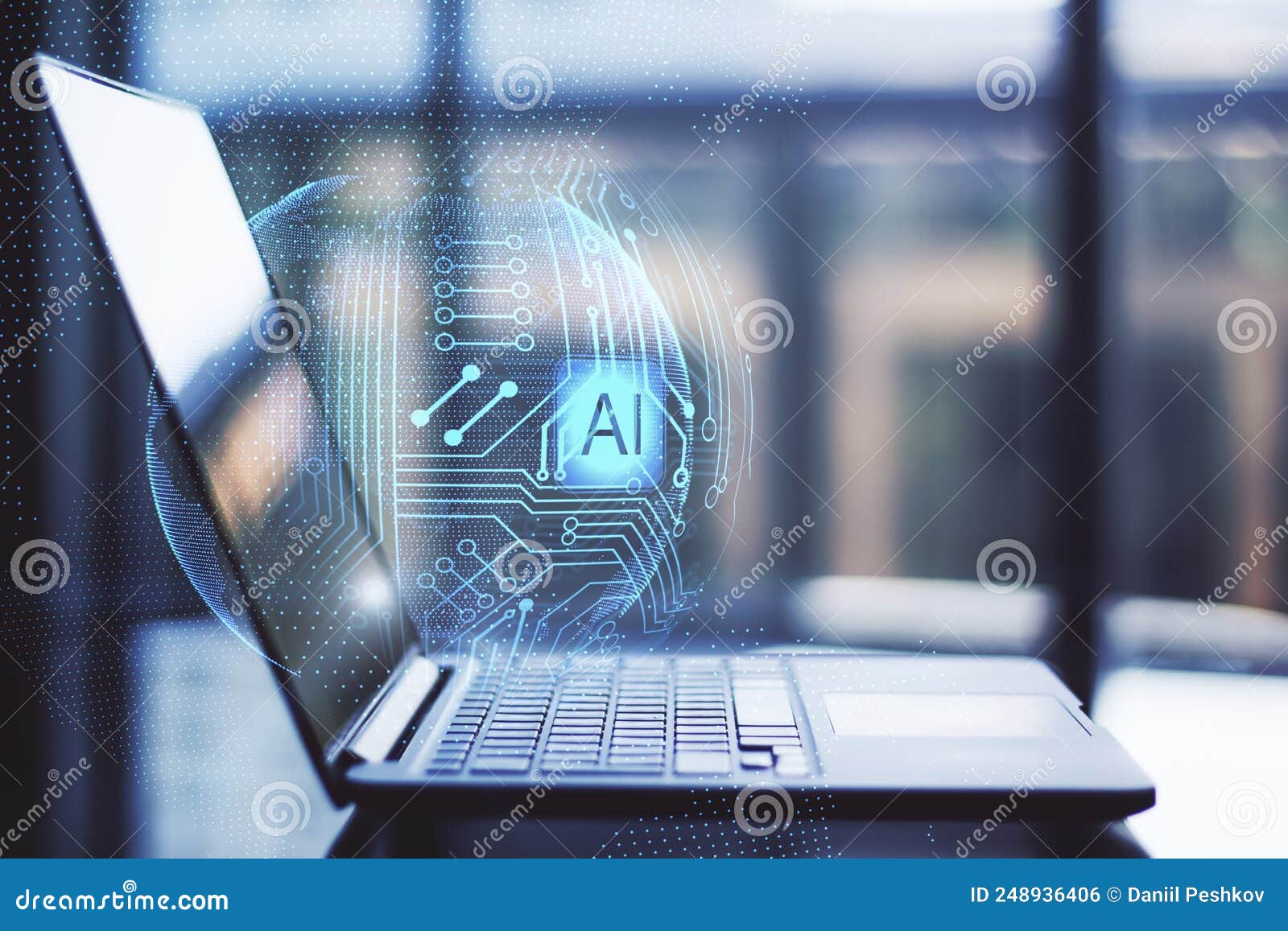 Artificial Intelligence, Coding and Programming Concept with Digital Sphere with Circuit and AI ...