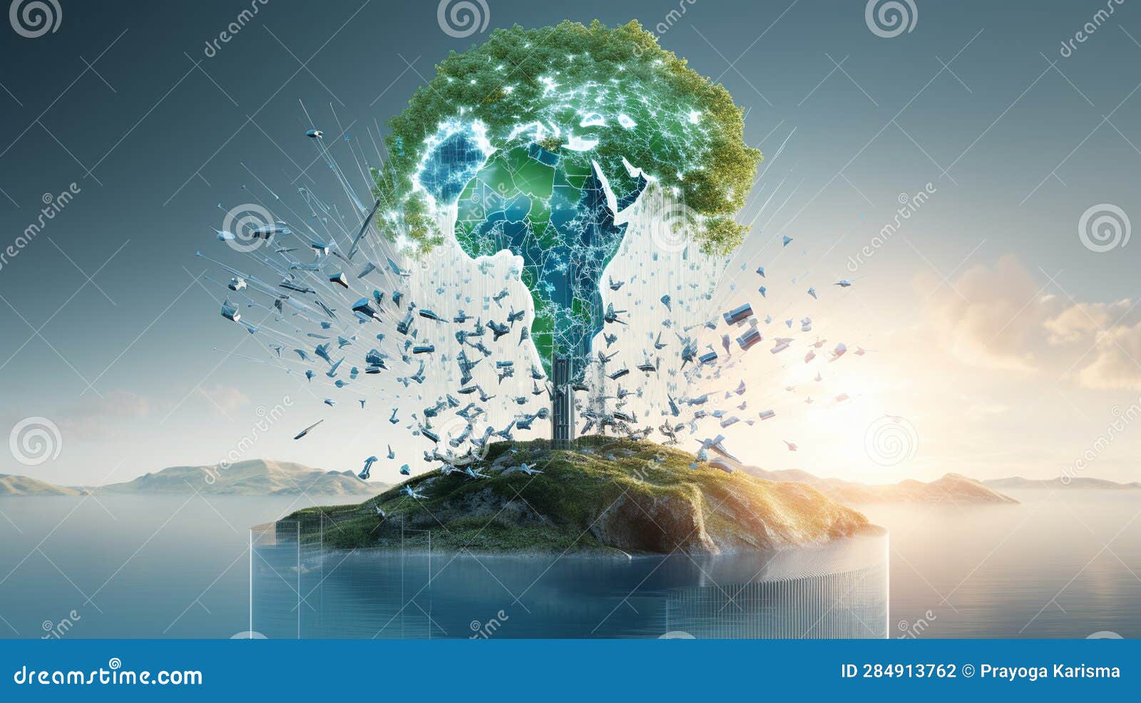 Artificial Intelligence in Combating Climate Change Illustration ...