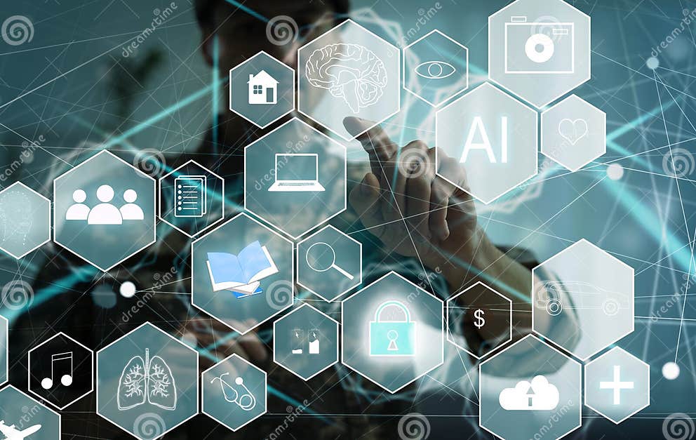 Artificial Intelligence and Communication, Ai Technology Stock Photo ...