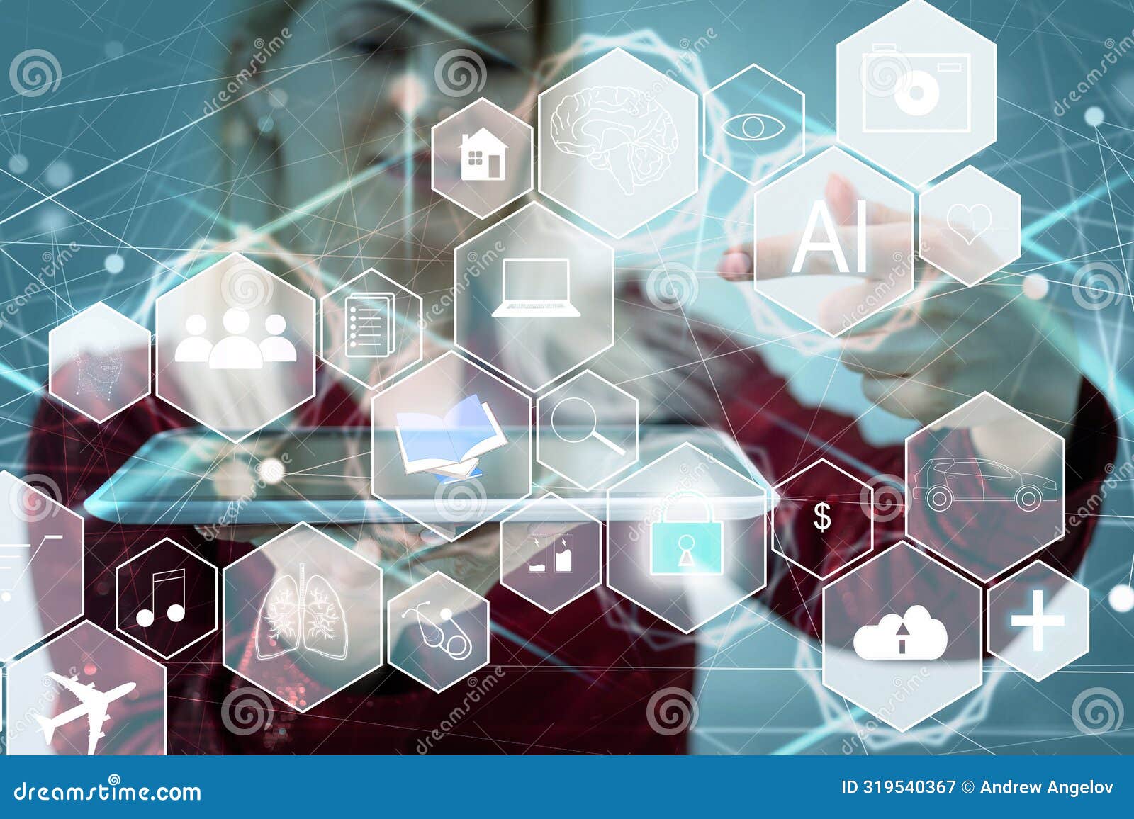 Artificial Intelligence and Communication, Ai Technology Stock Image ...