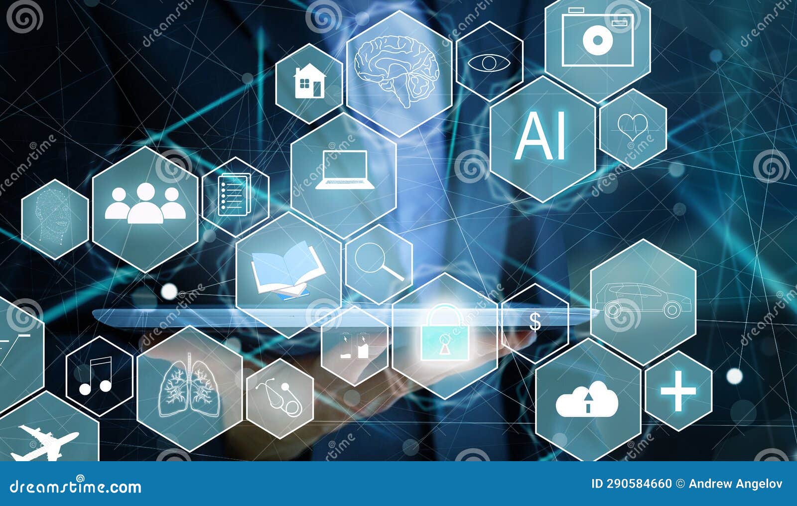 Artificial Intelligence and Communication, Ai Technology Stock Photo ...