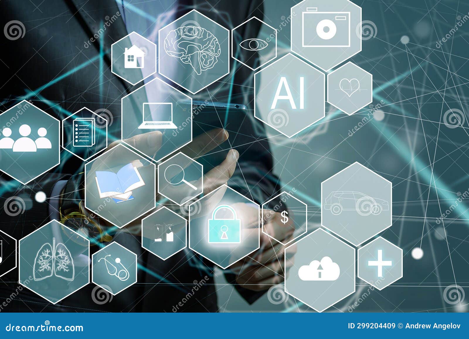 Artificial Intelligence and Communication, Ai Technology Stock Image ...
