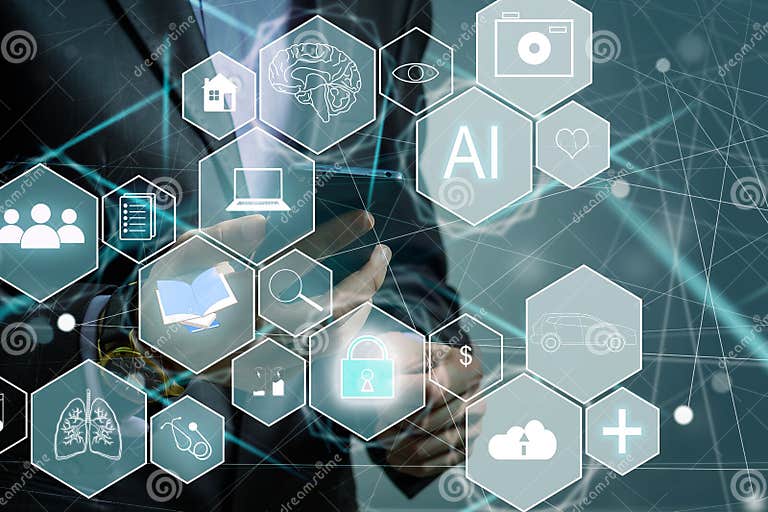 Artificial Intelligence and Communication, Ai Technology Stock Image ...