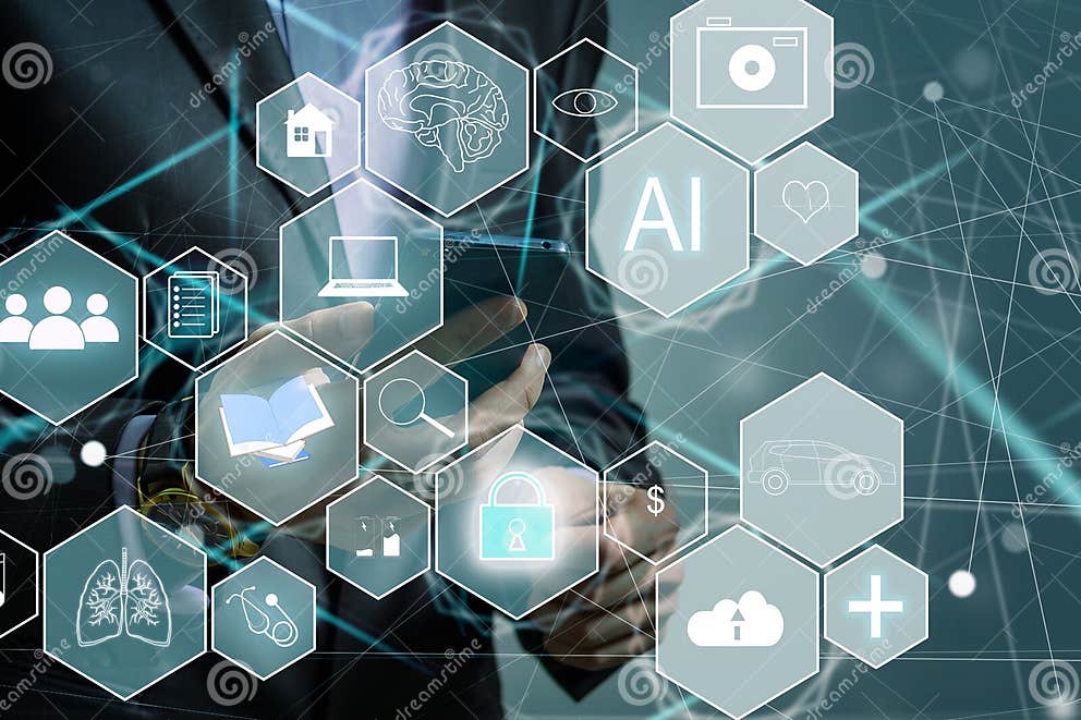 Artificial Intelligence and Communication, Ai Technology Stock Image ...