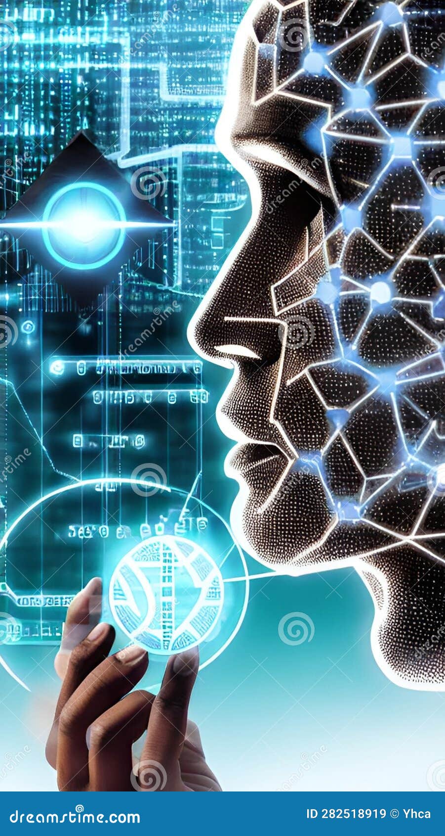 Artificial Intelligence, Communication and Technology Concept ...