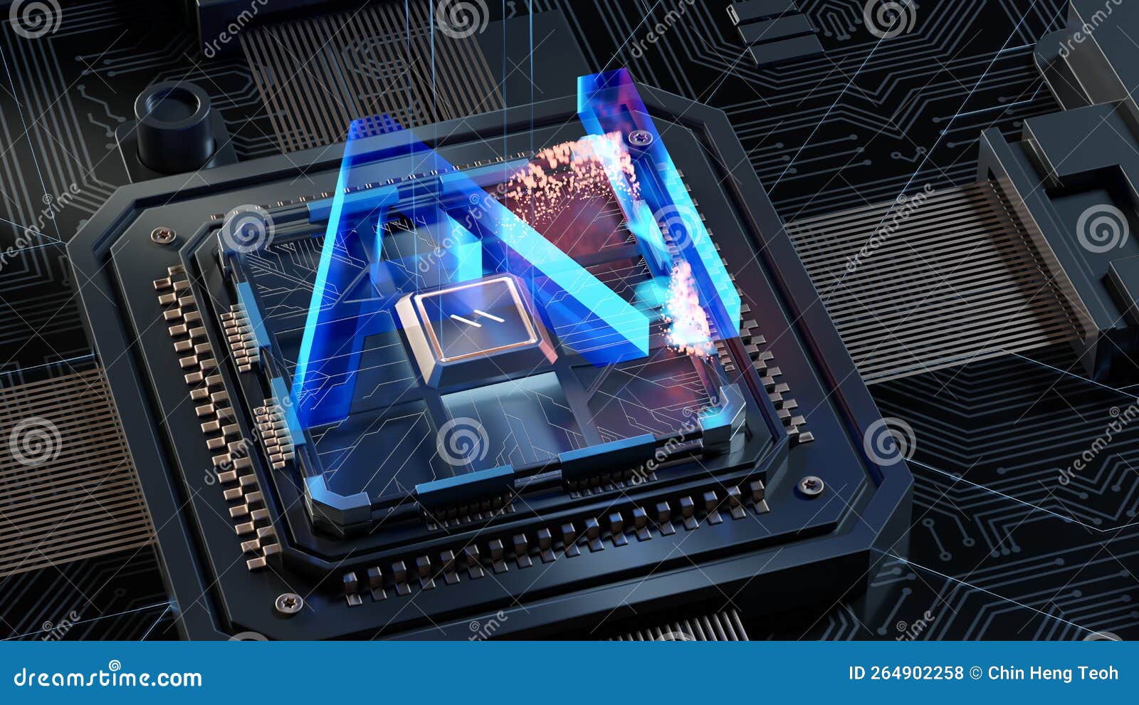 Artificial Intelligence in a Complex and Modern GPU Card 3D Rendering ...