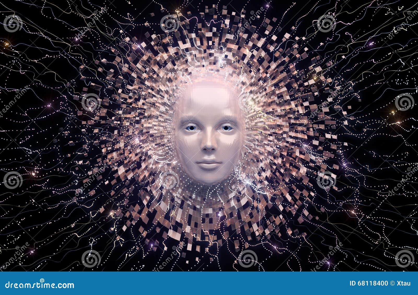 Artificial Intelligence stock photo. Image of abstract - 68118400