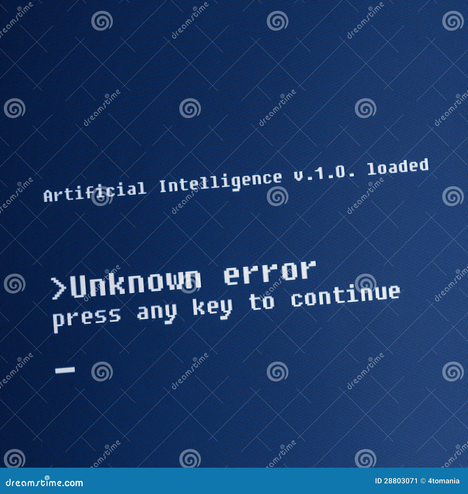 Artificial Intelligence Computer Message Stock Image - Image of ...