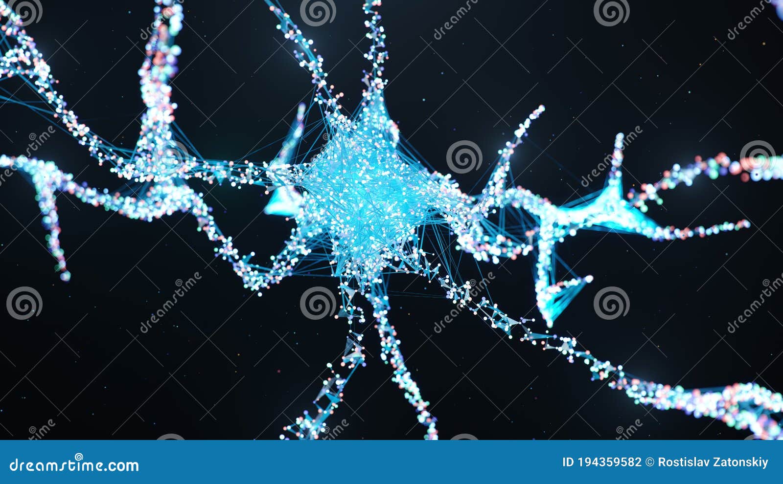 Artificial Intelligence Concept. AI Neuron. Artificial Neural Network ...