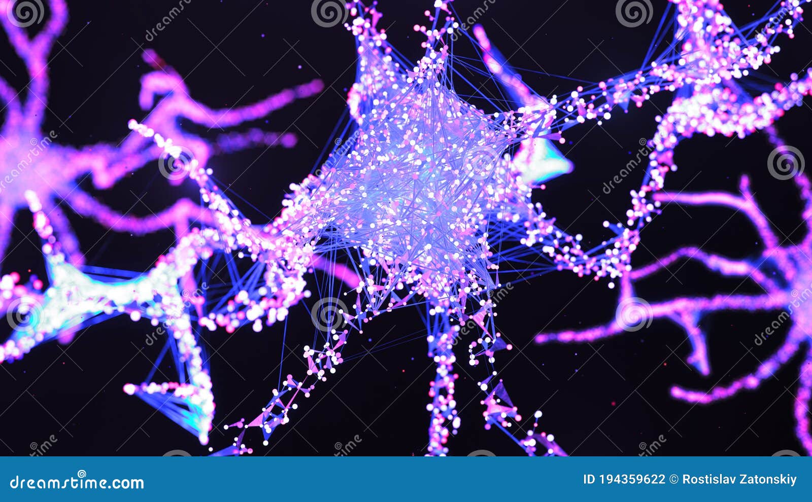 Artificial Intelligence Concept. AI Neuron. Artificial Neural Network ...