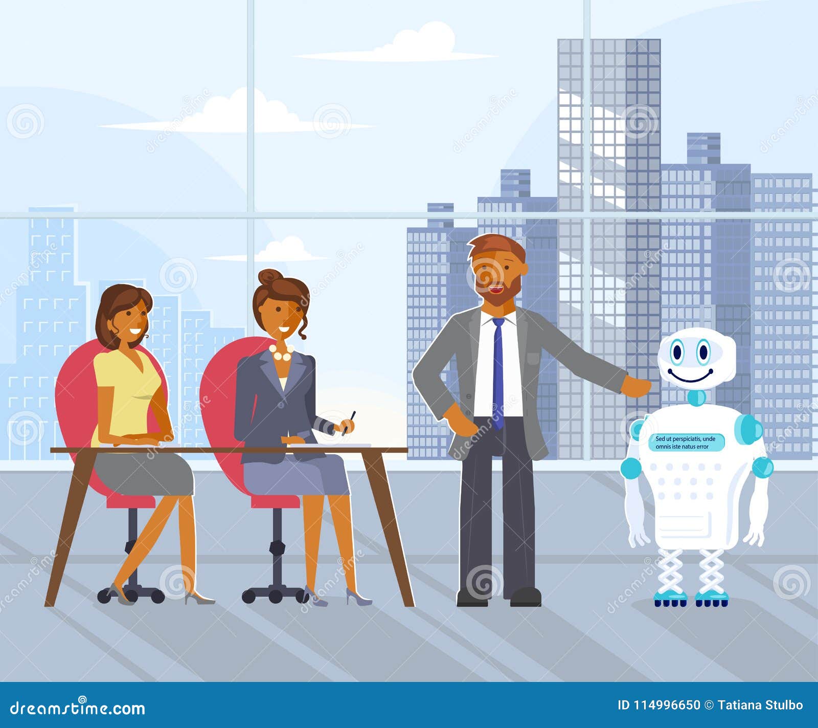 Artificial Intelligence Concept Stock Vector - Illustration of panorama ...