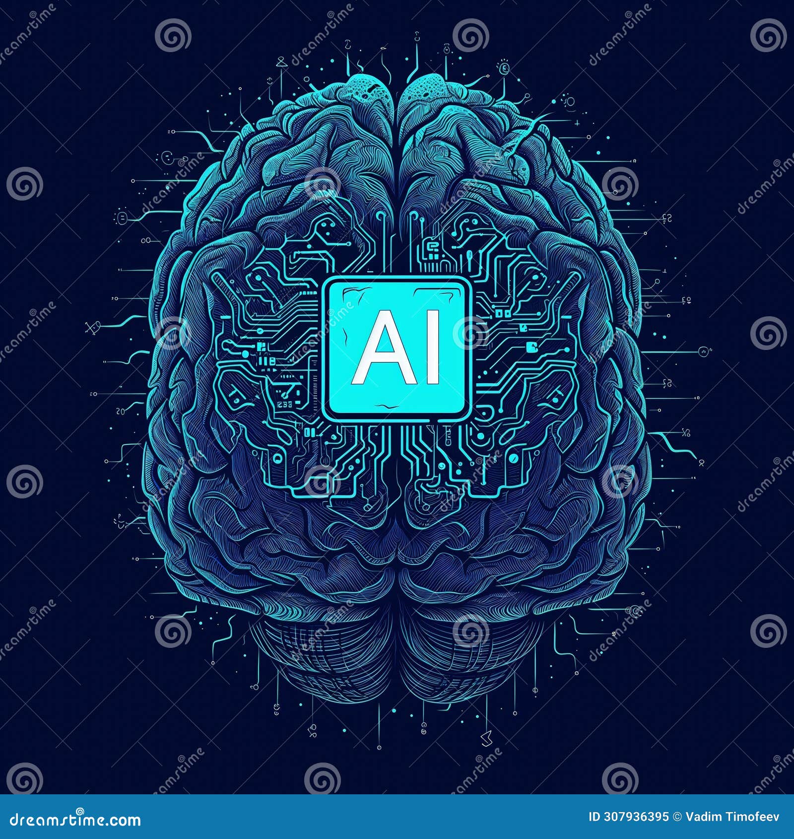 Artificial Intelligence Concept, Brain, Nervous System, Business ...