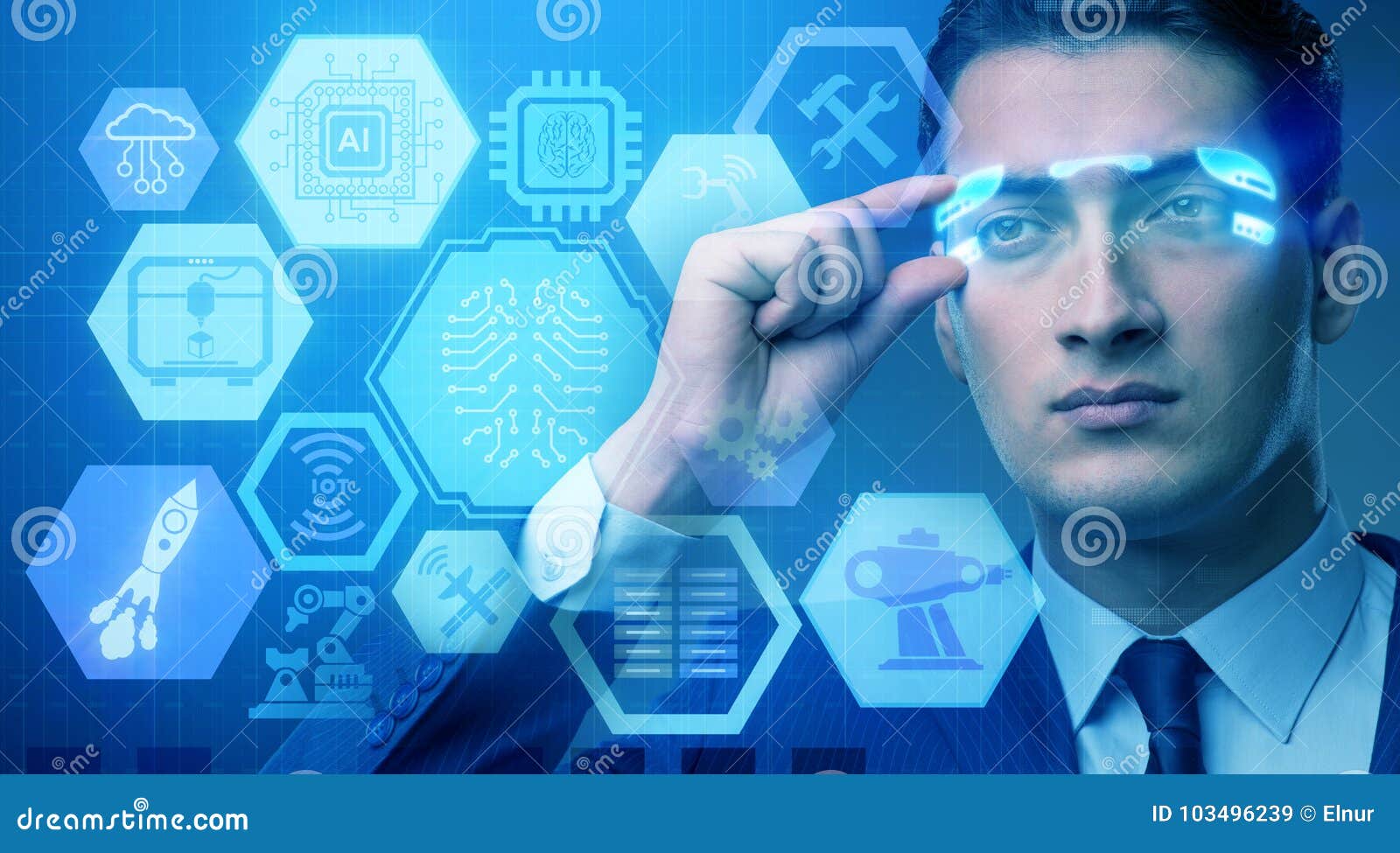 The Artificial Intelligence Concept with Businessman Stock Image ... The Artificial Intelligence Concept with Businessman Stock Image ...