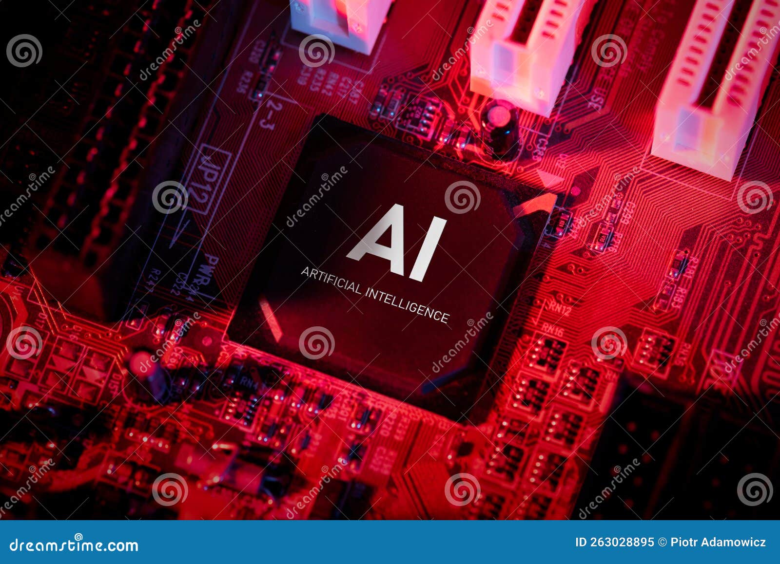 Artificial Intelligence Concept with Computer Chip Stock Image - Image ...