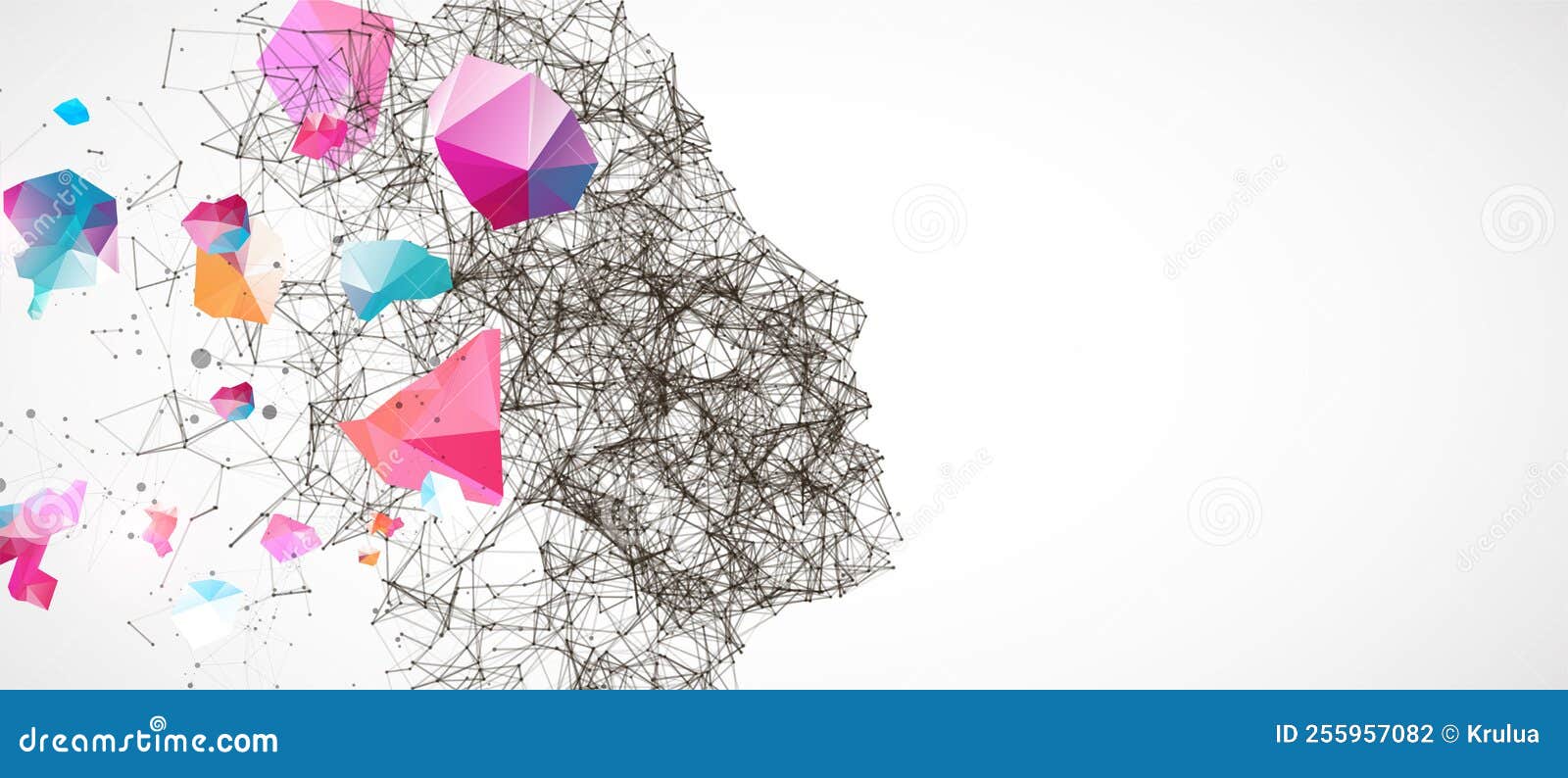 Artificial Intelligence Concept. Creative Brain Concept Background ...