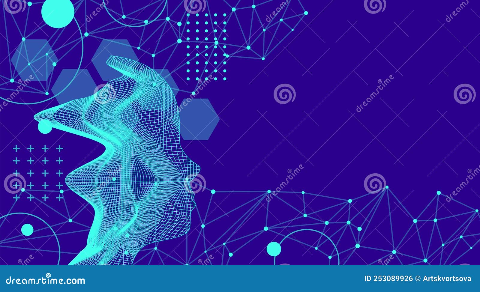 Artificial Intelligence Concept. Creative Brain Concept Background ...